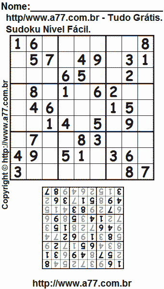 Sudoku Para Impressão Com Respostas, Passatempo Sudoku Com Resposta. Sudoku Para Impressão Com Respostas, Passatempo Sudoku Com Resposta.